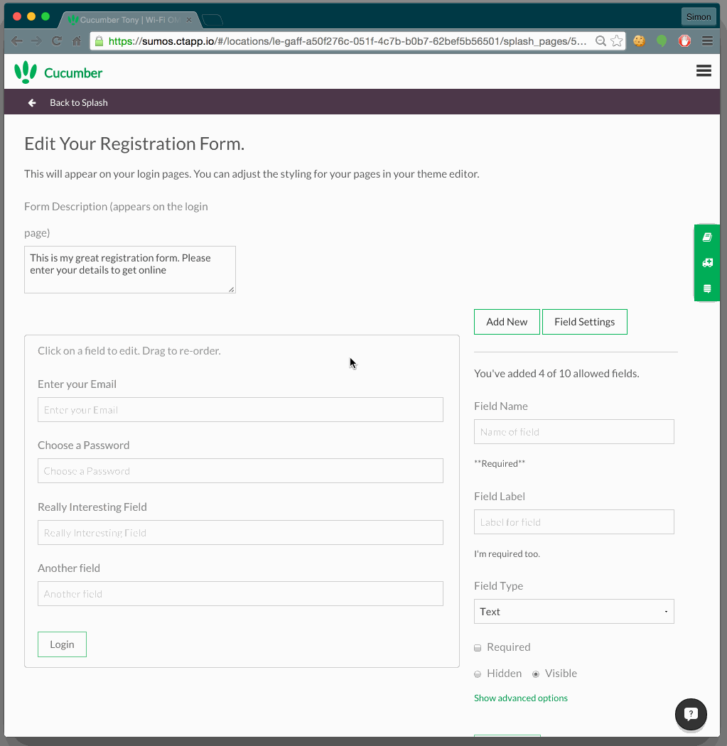 How to setup a custom registration form