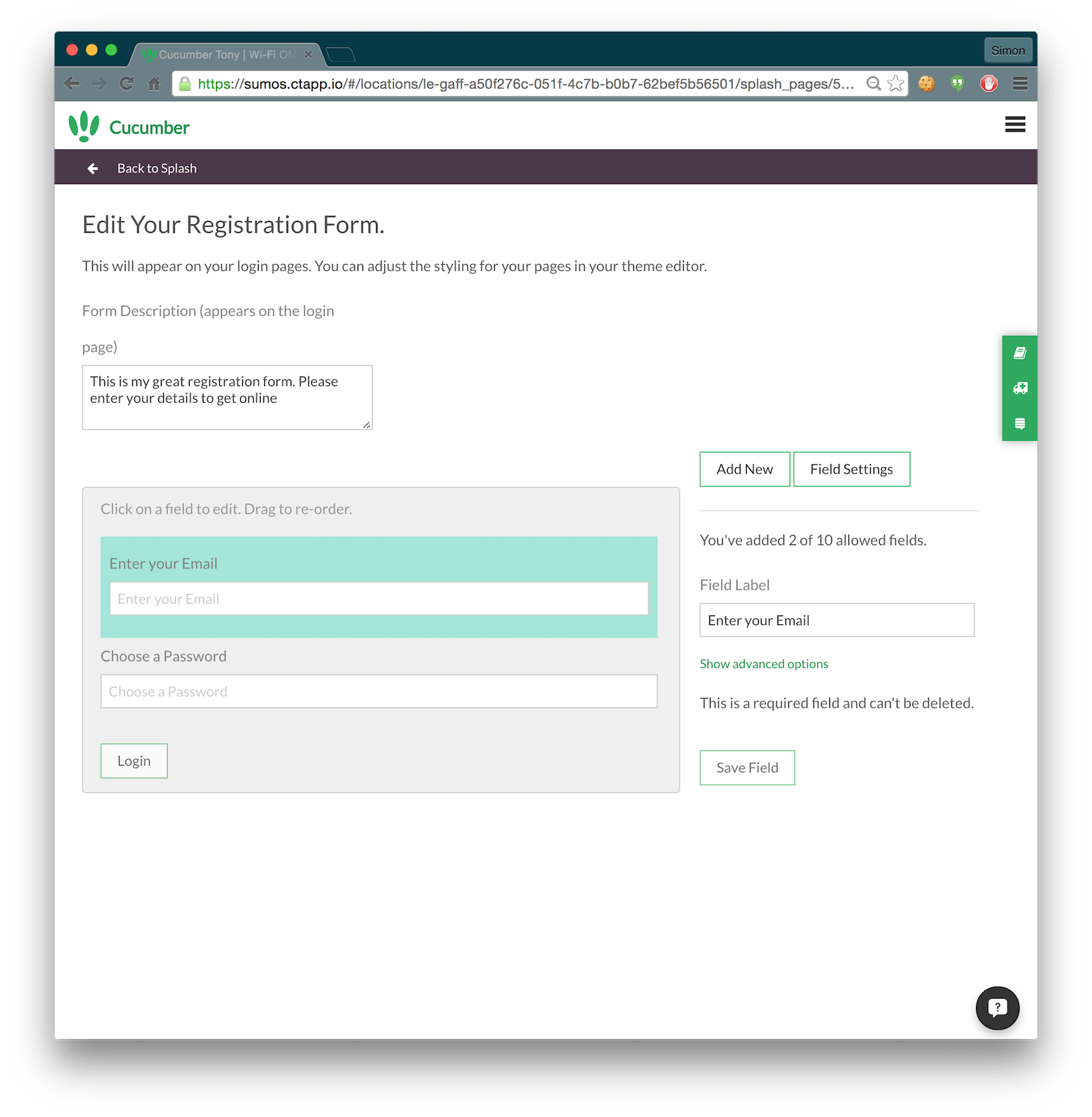 How to setup a custom registration form